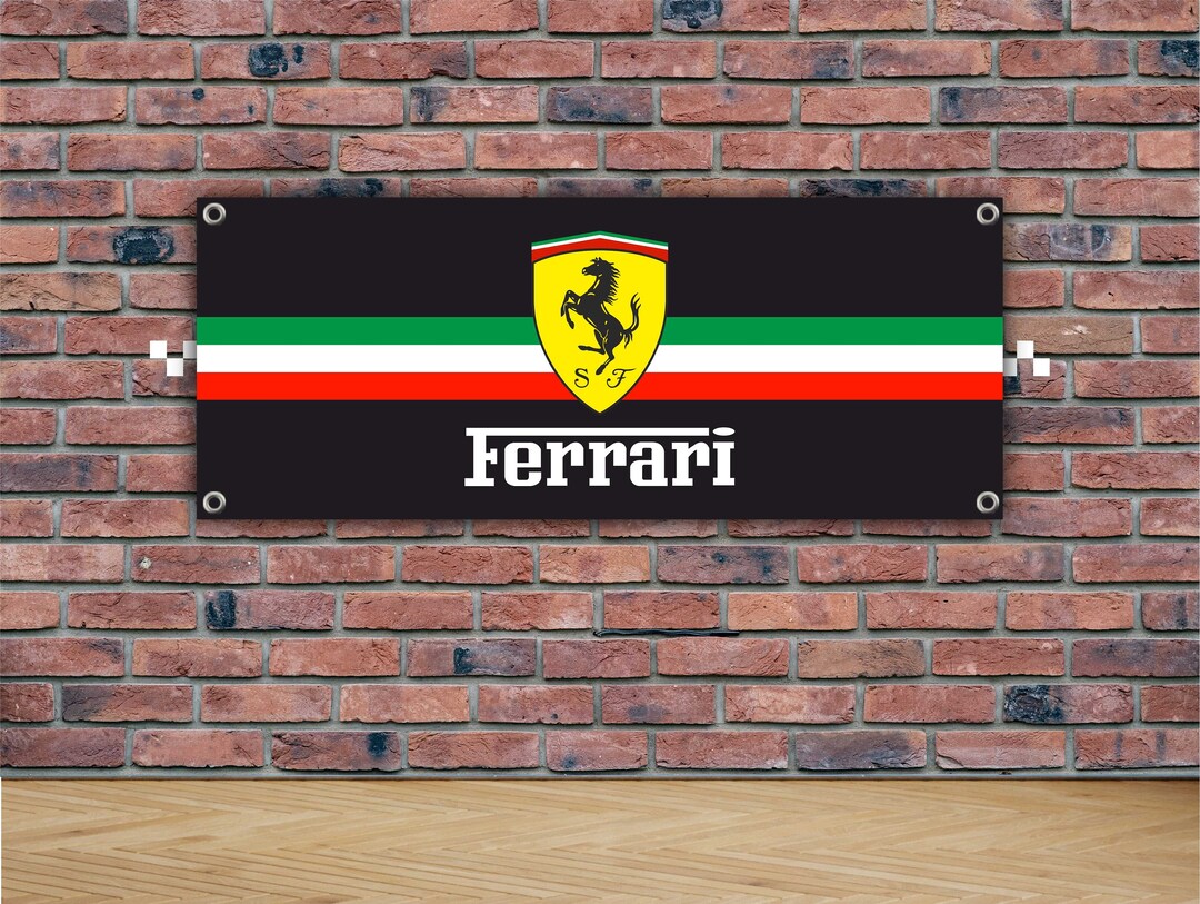 Ferrari Banner Vinyl, Garage Sign,office or Showroom, Flag, Racing ...