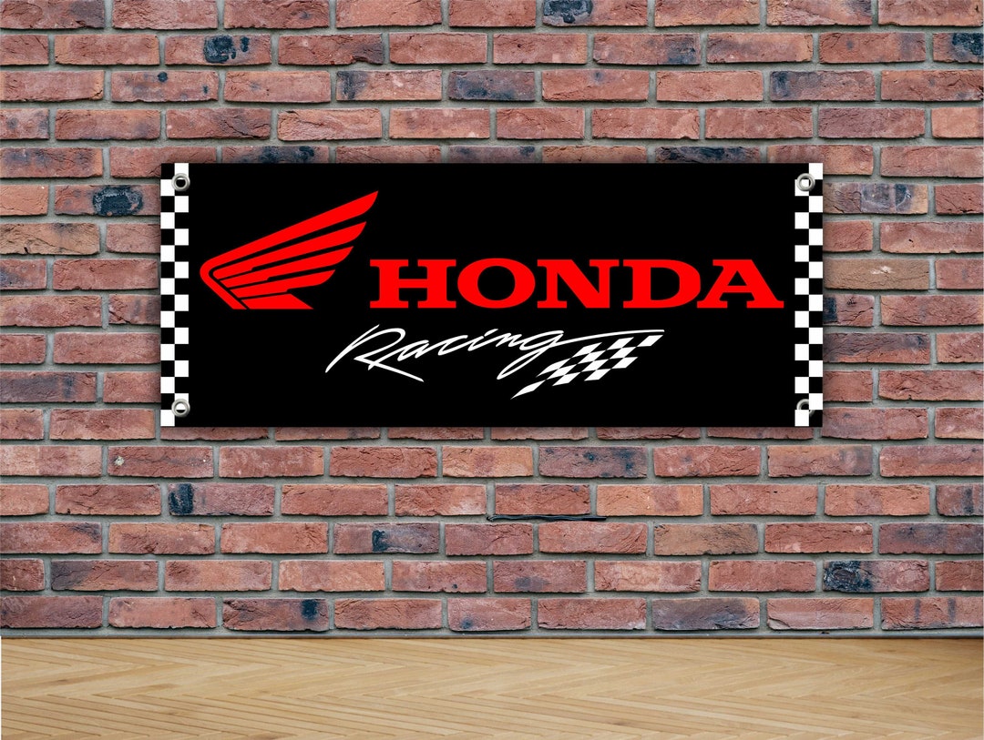 Honda Racing Logo Banner Vinyl Garage Signoffice or - Etsy