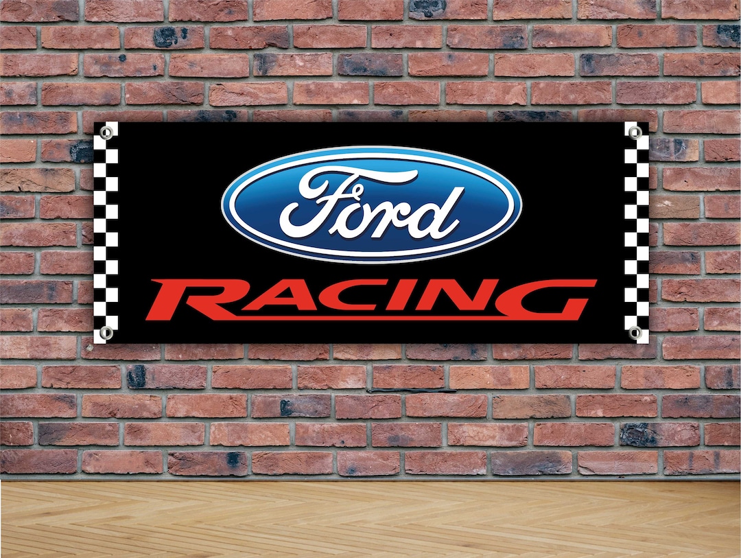 Ford Racing Logo Banner Vinyl, Garage Schild, Büro oder Showroom ...