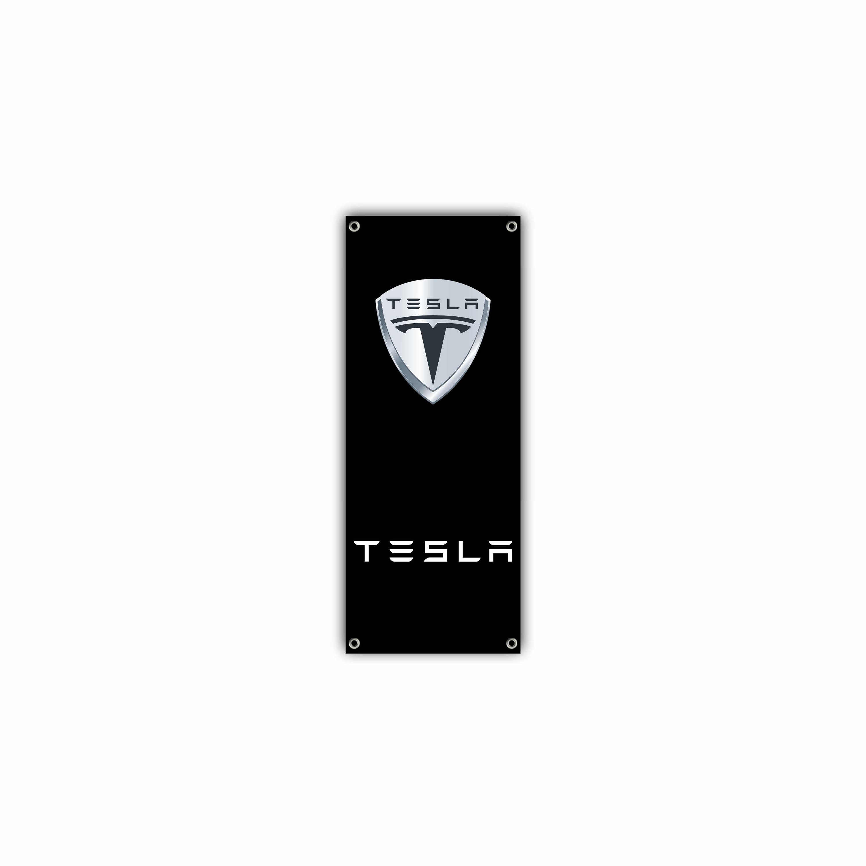 Tesla Logo Banner Vinyl Garage Signoffice or Showroom Flag - Etsy