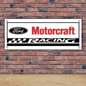 Ford Motorcraft Racing Logo Banner Vinyl, Garage Sign,office or ...