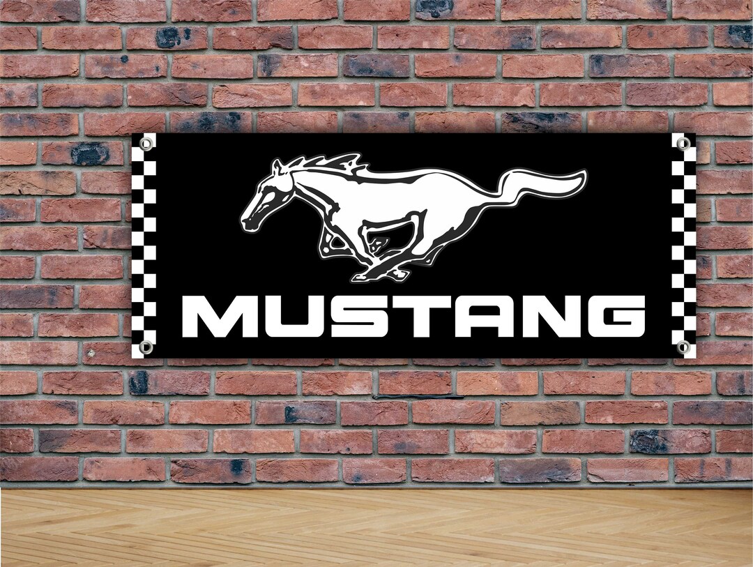 Ford Mustang Logo Banner Vinyl Garage Signoffice or - Etsy Canada