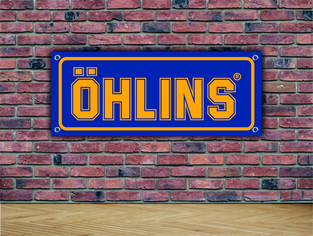ÖHLINS Logo Banner Vinyl, Garage Sign,office or Showroom, Flag, Racing ...