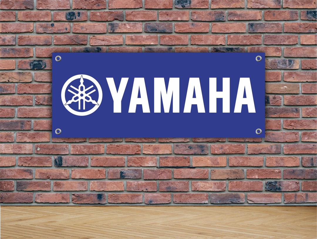 YAMAHA Racing Logo Banner Vinyl Garage Signoffice or - Etsy