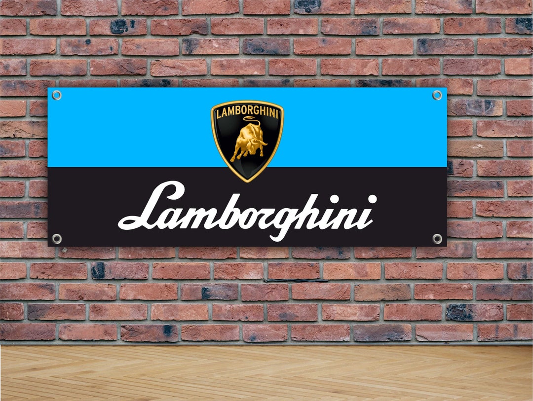 Lamborghini Logo Banner Vinyl Garage Signoffice or Showroom - Etsy