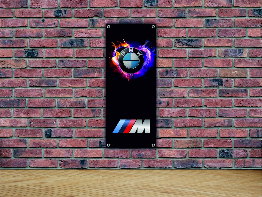 BMW M Logo Banner Vinyl, Garage Sign,office or Showroom, Flag, Racing ...