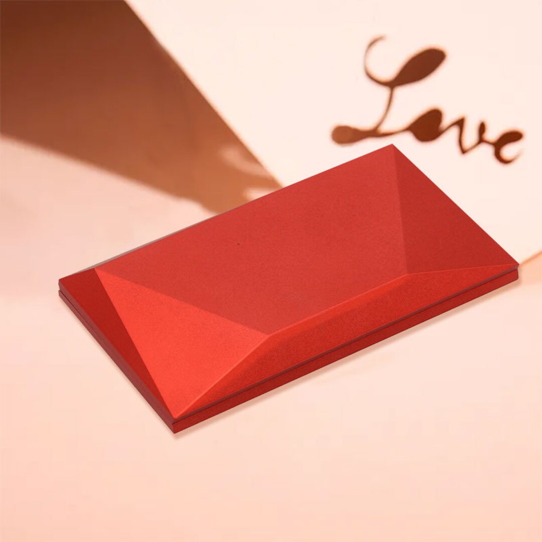 Cuboid Ring Box With Realistic Rose Gift Box for Valentine Anniversary ...