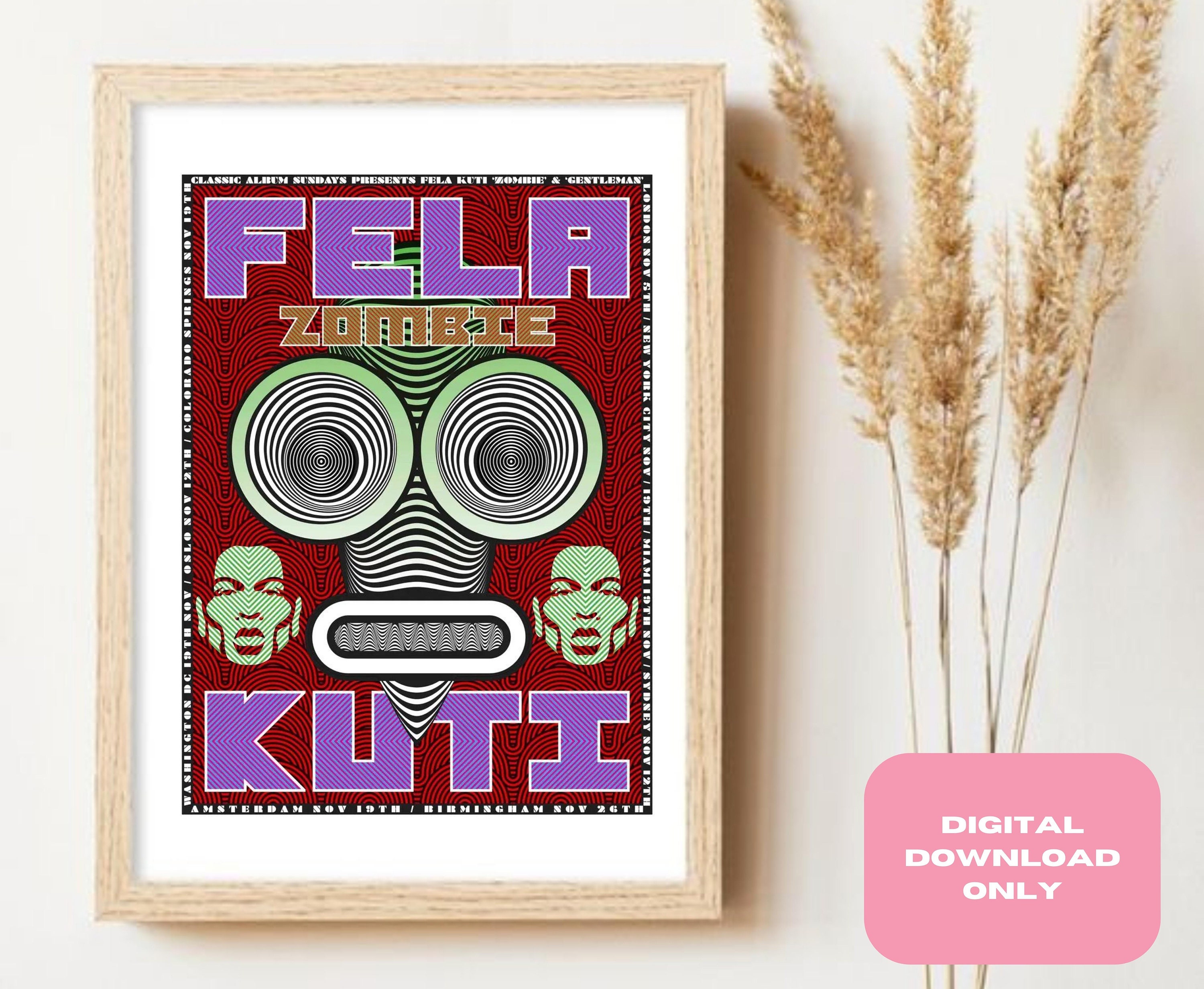 Fela Kuti Zombie 1976 Poster - Etsy