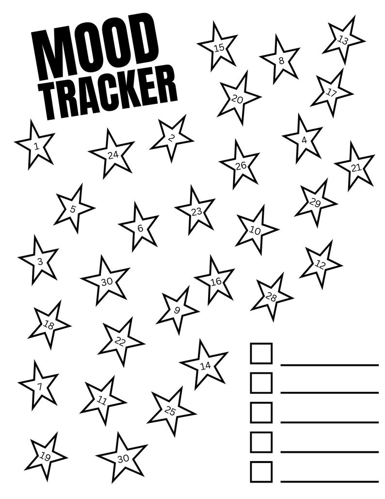 Star Mood Tracker - Etsy