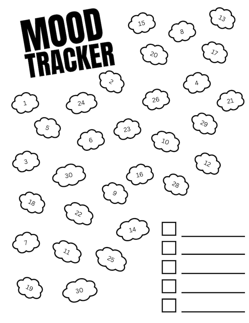 Cloud Mood Tracker - Etsy