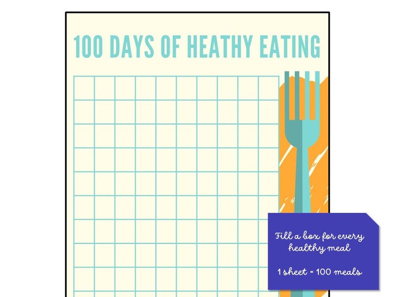 Healthy Meal Tracker | Healthy Eating Challenge | Meal Tracker ...
