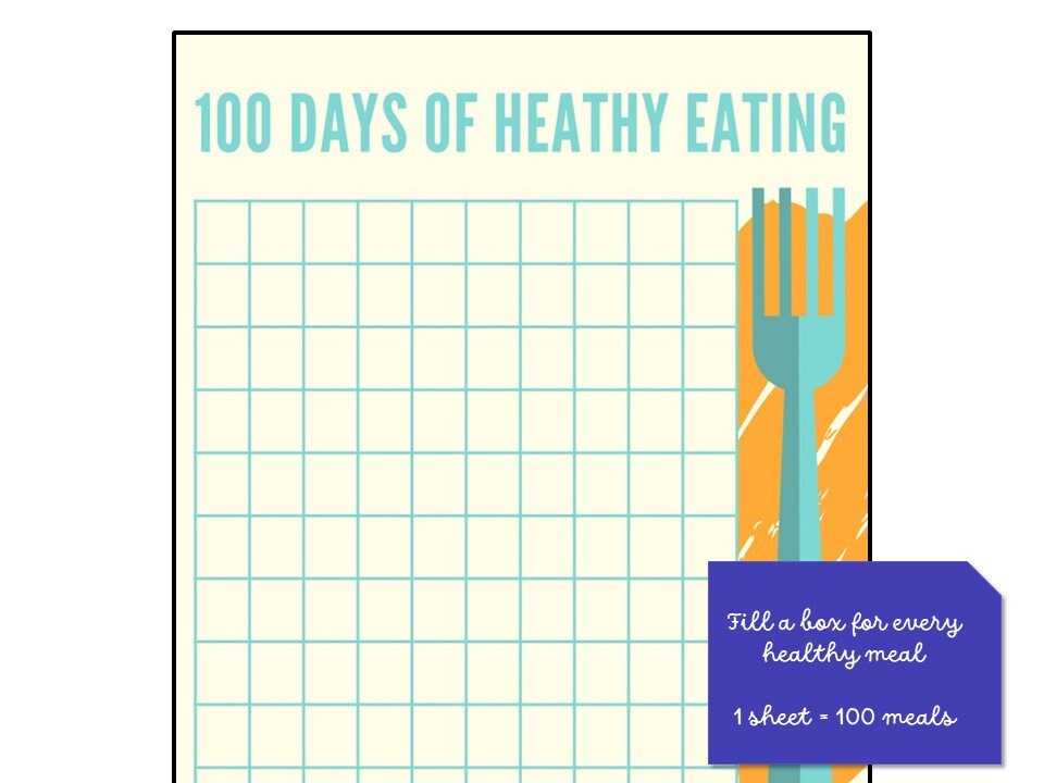 Healthy Meal Tracker | Healthy Eating Challenge | Meal Tracker ...