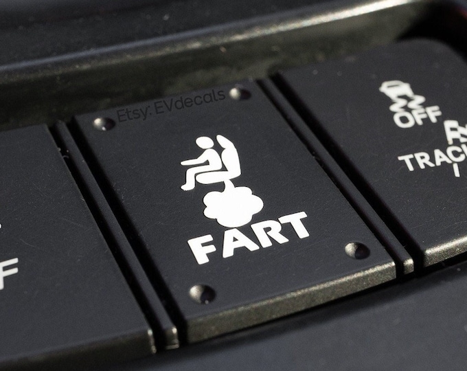 Set of 5 Blank Car Buttons Decal Stickers Dash Button Stickers Many ...