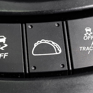 Taco Outline Blank Button Decal Sticker. Fits All Blank Car Buttons! - Etsy