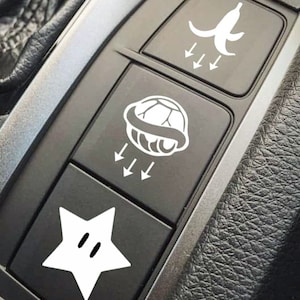 6 Pack Blank Button Decals Stickers: Star, Shell, and Banana X2. Fits ...