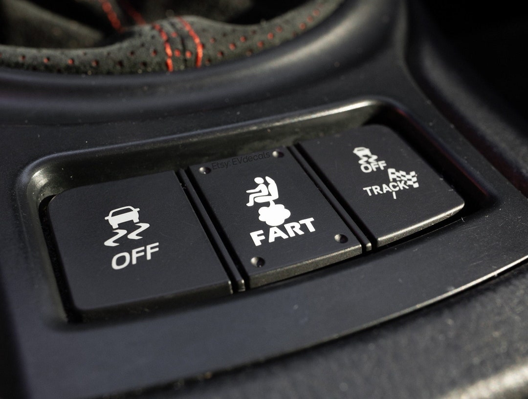 3 Size Options, FART Blank Button Decal Sticker. Fits All Blank Car ...