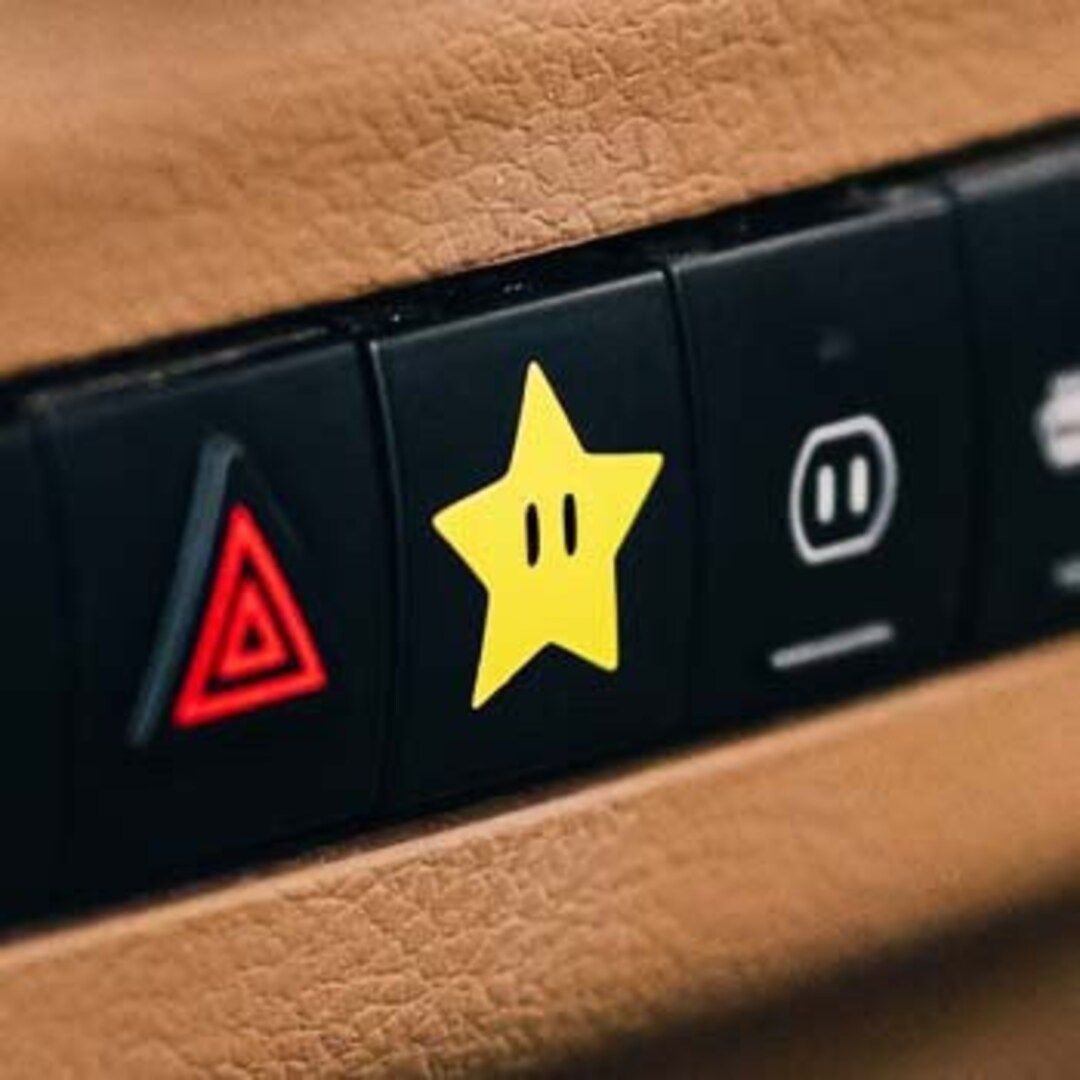 2 Size Options, Star Blank Button Decal Sticker for Car Buttons - Etsy