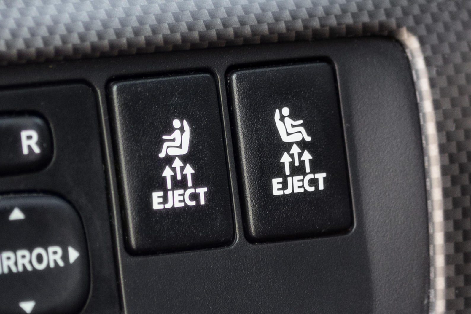 Eject Mirror Pair, (4 Decals Total) Premium Vinyl Blank Button Decal ...