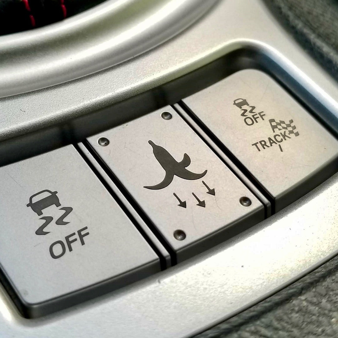 Includes 2, Banana Blank Button Decal Sticker for Scion FRS, Subaru BRZ ...