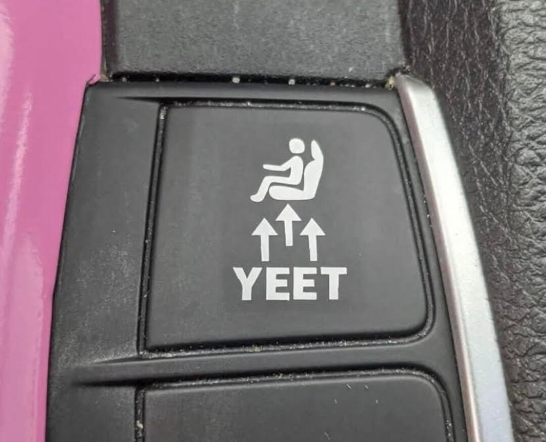 Honda Civic YEET Decal Sticker for Blank Buttons. Also Fits Other Cars ...