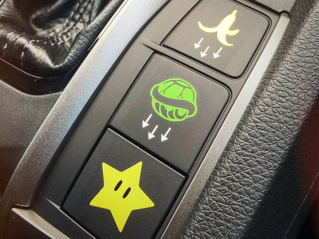 6 Pack Blank Button Decals Stickers: Star, Shell, and Banana X2. Fits ...