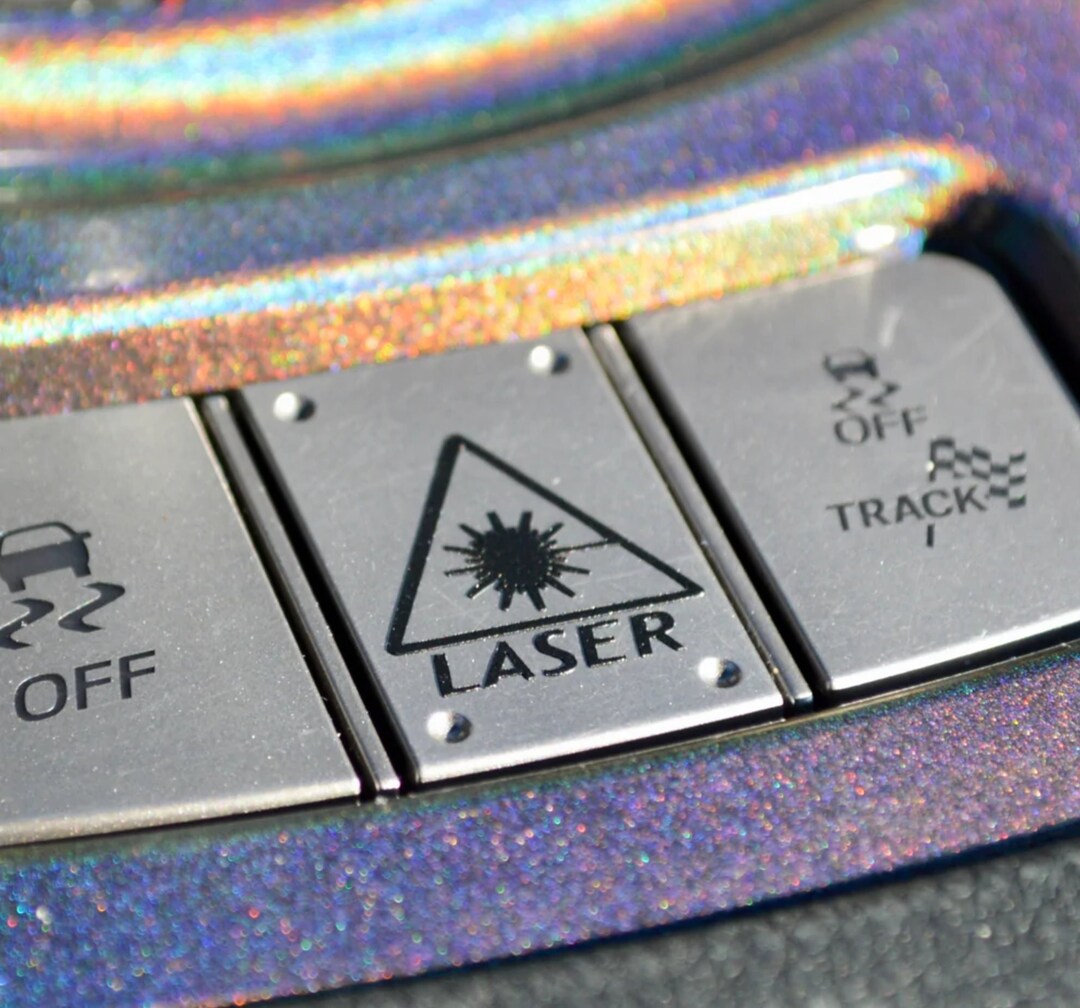 Includes Two, LASER Blank Button Decal Sticker for Scion FRS, Subaru ...