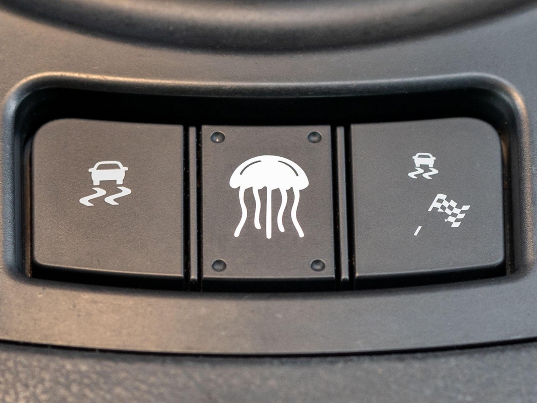 Blank Button Jellyfish Decal Sticker. 3 Sizes, Fits All Blank Car ...