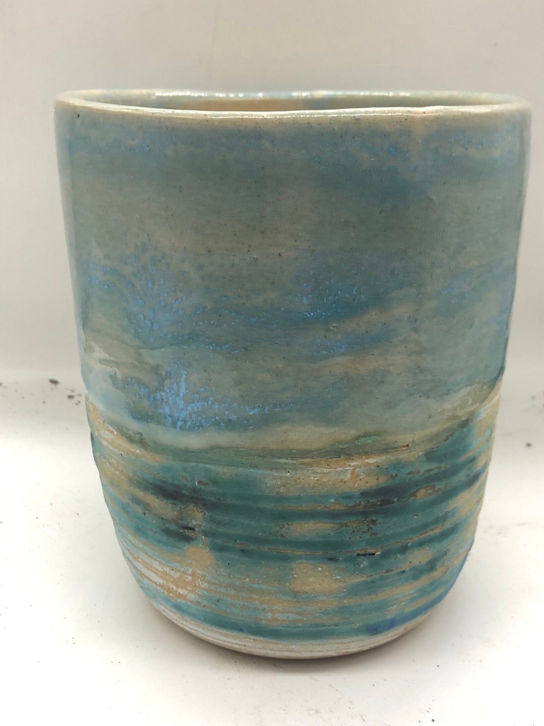 Tall Turquoise Plant Pot - Etsy UK