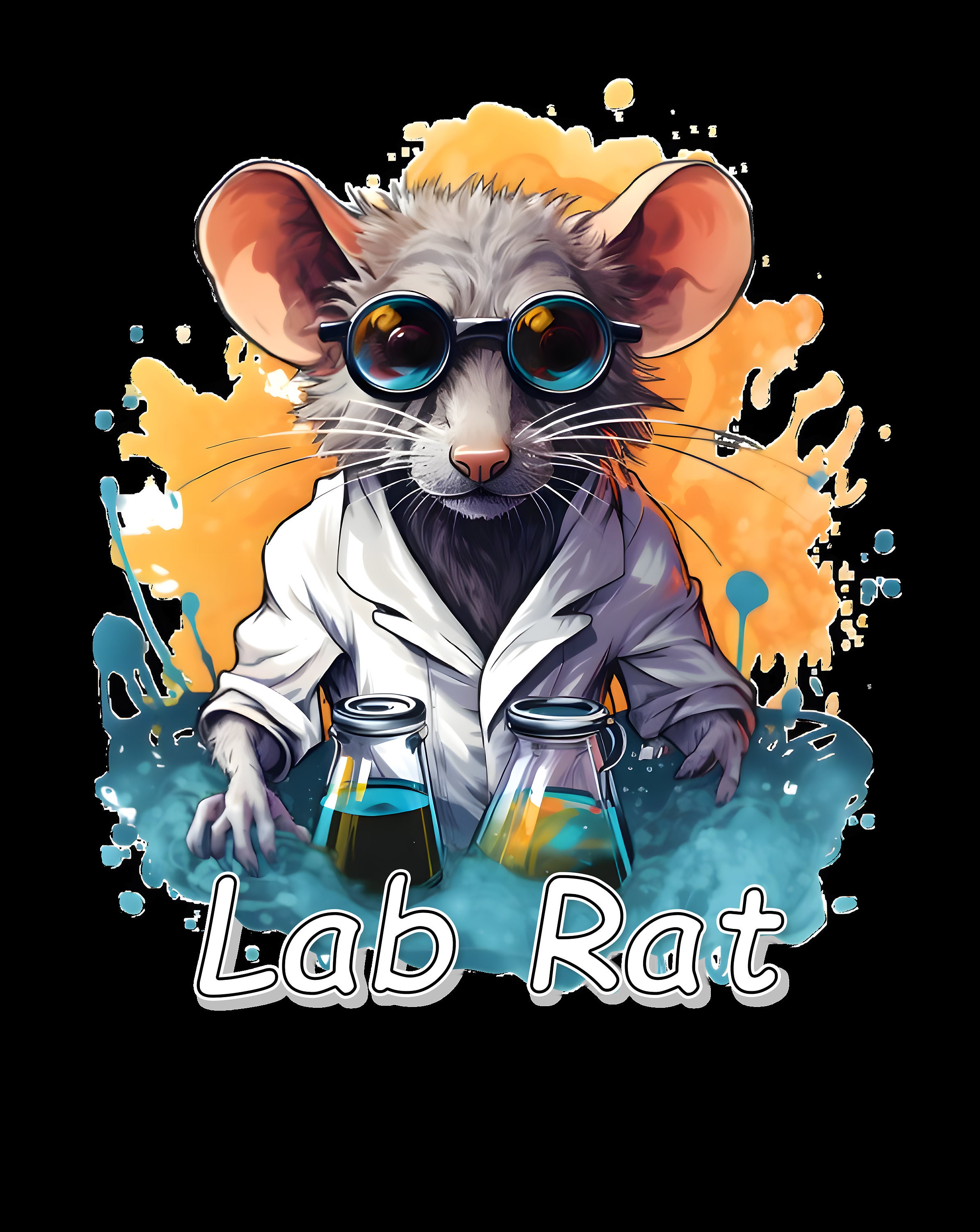 Lab Rat Chemistry, Digital Download, PNG File, 4606px X 5787 ...