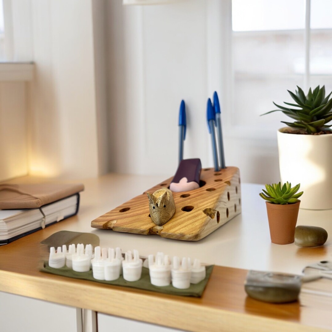Handmade Wooden Desk Tidy Rustic Reclaimed Wood Home Ornament ...