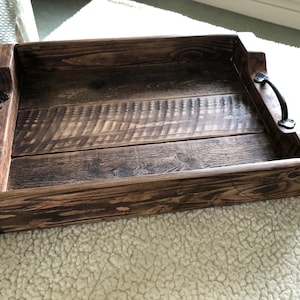 Handmade Farmhouse Style Rustic Serving Tray With Handles - Etsy