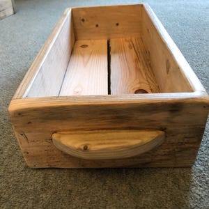 Handmade Rustic Wooden Box With Handles - Etsy UK