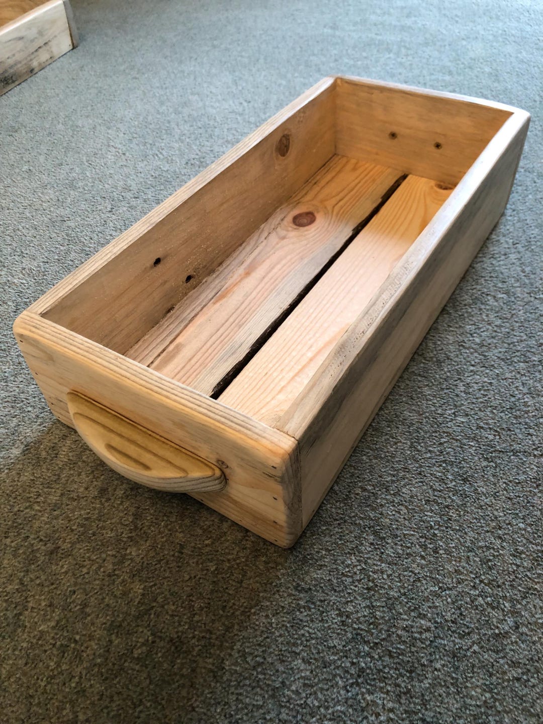 Handmade Rustic Wooden Box With Handles - Etsy UK