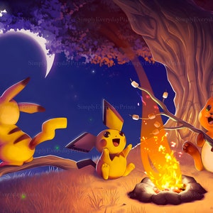 Pokemon Poster the Pikachu Family Tree Wall Art Print - Etsy