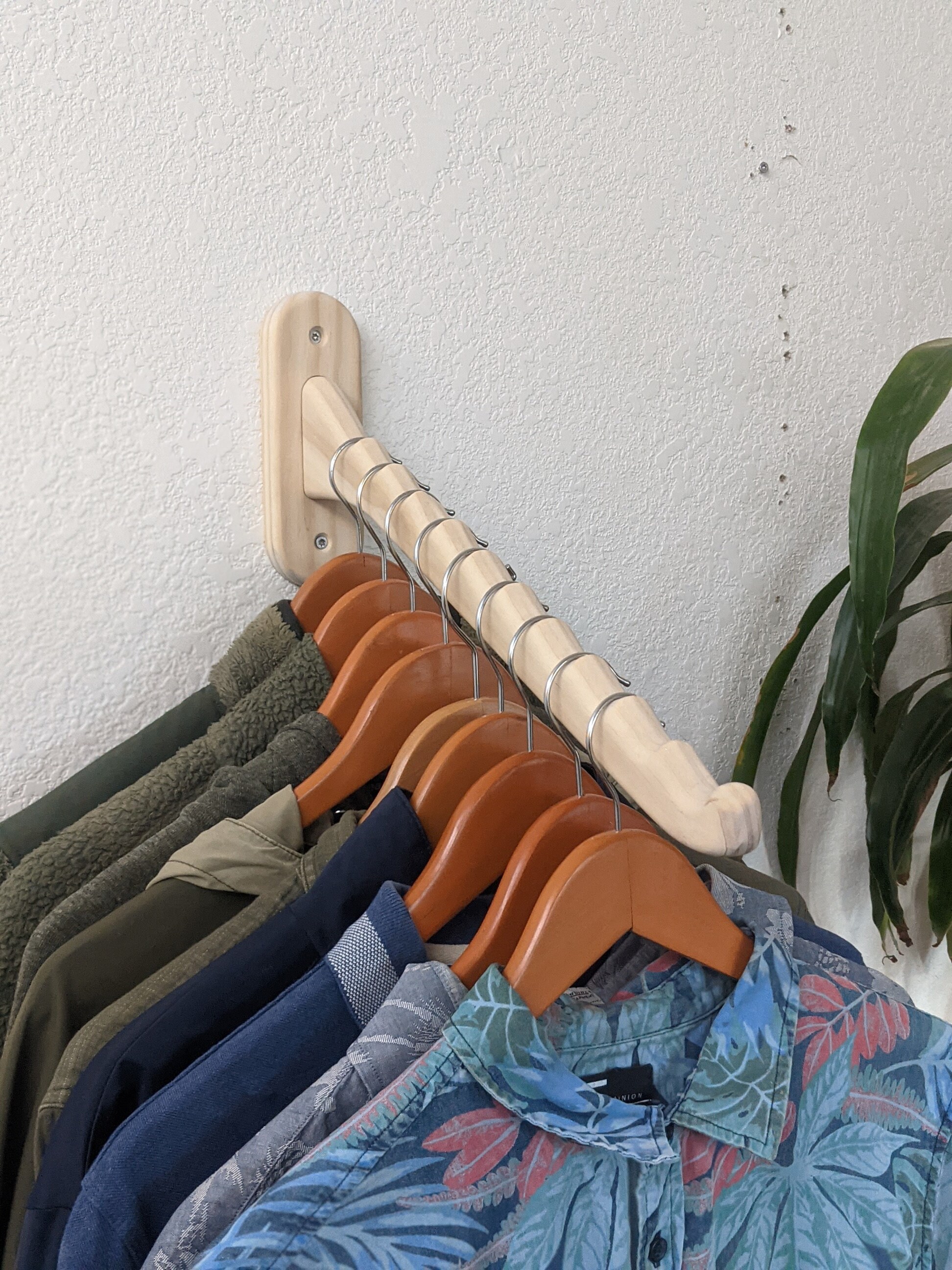 Wall Clothes Hanger Rod