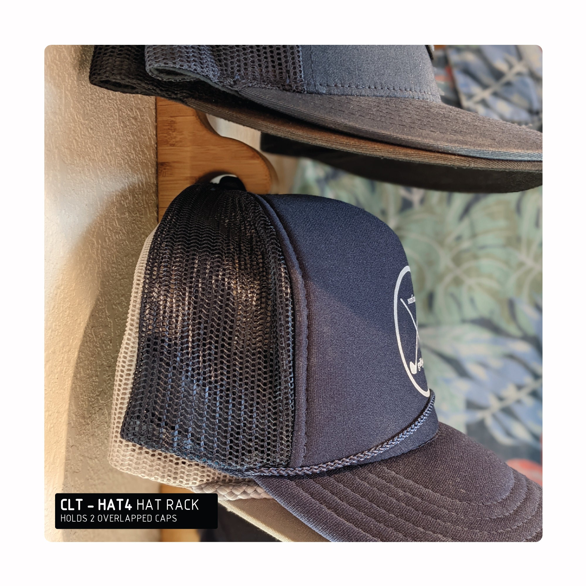 Baseball Hat Rack / Baseball Cap Rack / Wood Hat Rack / Bamboo Cap Rack ...