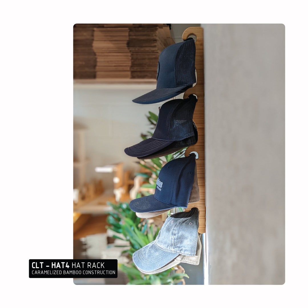 Baseball Hat Rack / Baseball Cap Rack / Wood Hat Rack / Bamboo Cap Rack ...