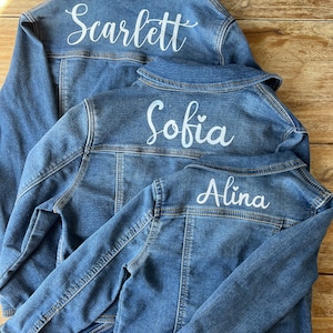 Kids Jean Jacket Personalized Name - Etsy