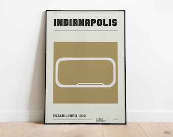 Charlotte Race Track Print | Mid Century Modern | NASCAR | Car ...