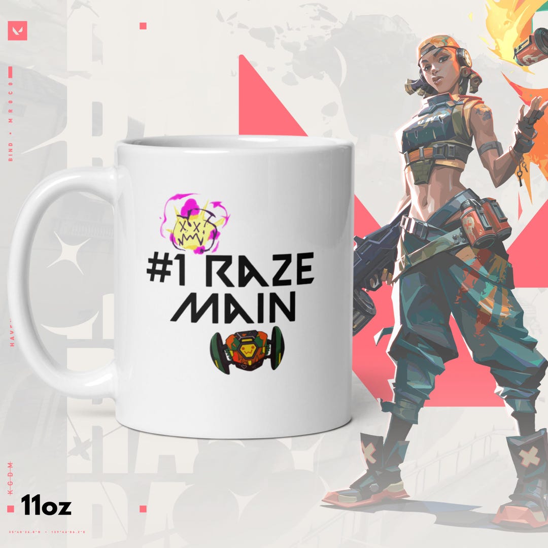 Valorant Mug | #1 Raze Main Mug | Gamer Gift | Valorant Raze | Gaming ...