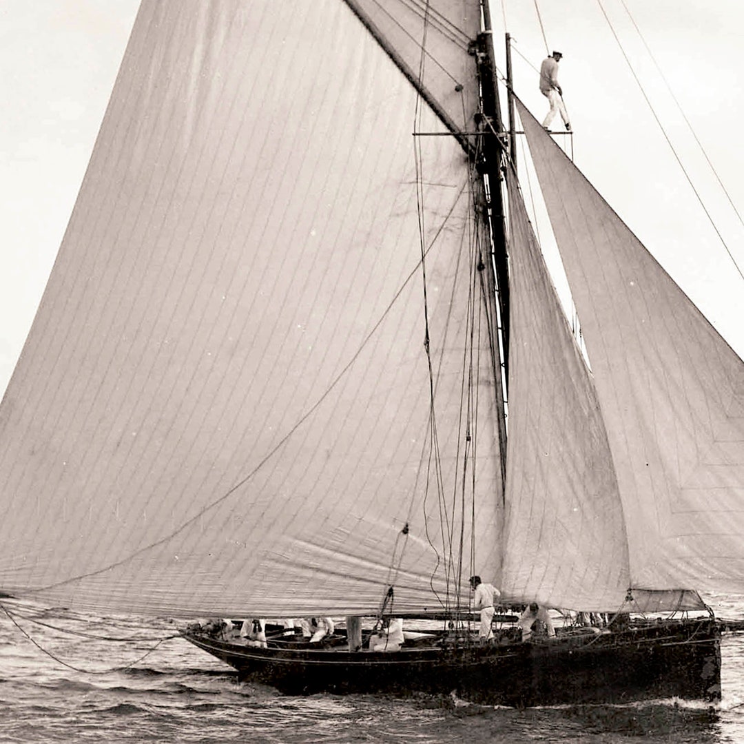 1 NOSTALGIC Yacht SAILING PHOTO ... Photo of Vintage Sailingboat Betwen 1890 - 1920 - Etsy