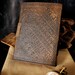 7-stone Leather Notebook With Clasp Lock Stone Embossed Handmade Book ...