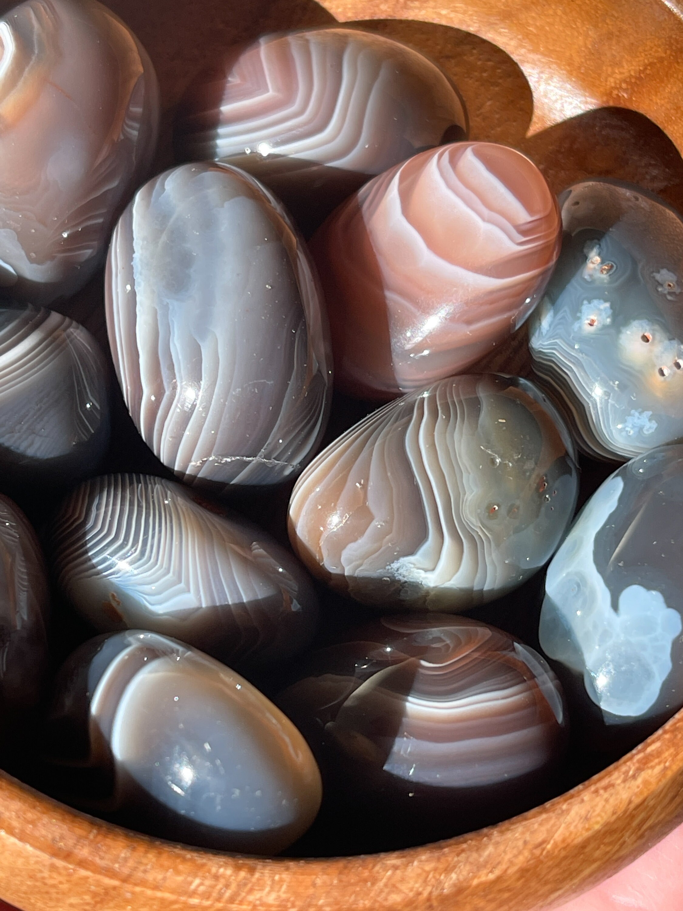 Botswana Agate Tumble Crystal Pocket Stone Healing Crystals Banded ...