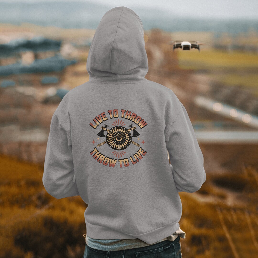 Axe Thrower Hoodie, Axe Throwing Sweatshirt, Hurling Hatchets, Athletic ...
