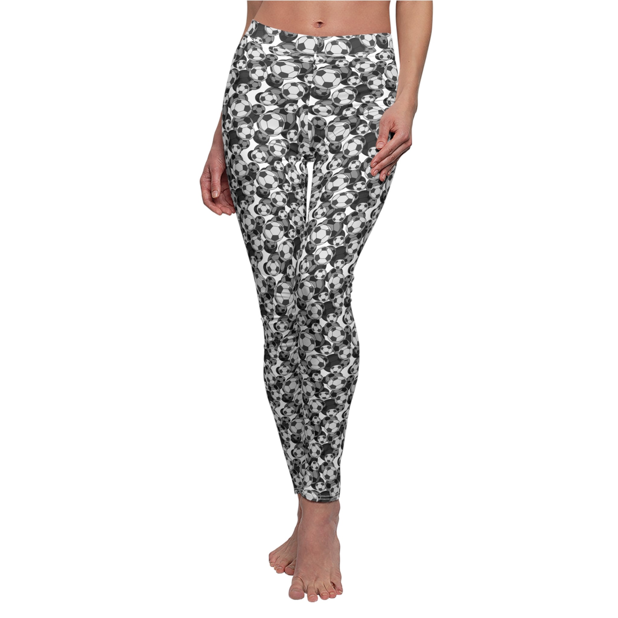Fun Soccer Ball Yoga Pants, Sport Lover Leggings, Futbol Design ...