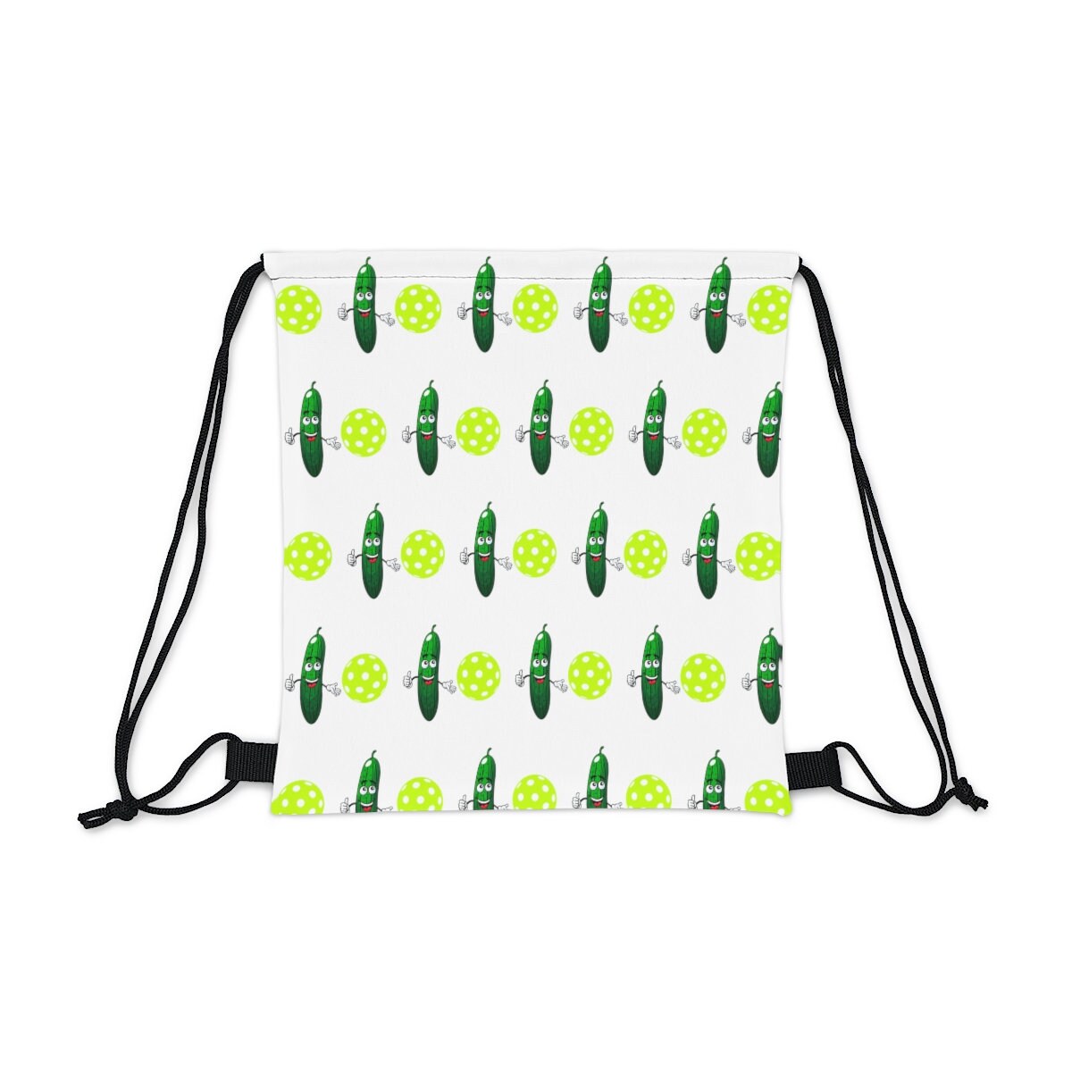Pickleball Drawstring Bag, Pickle and Ball Bag, Custom Design Sports ...
