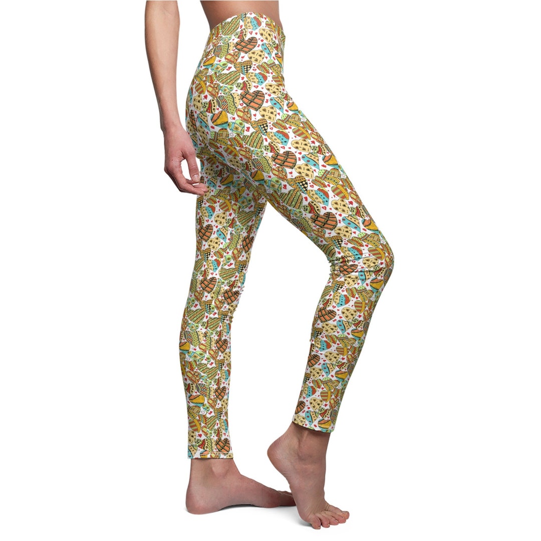 Fun Heart Yoga Pants, Colorful Love Leggings, Funny Design, Workout ...