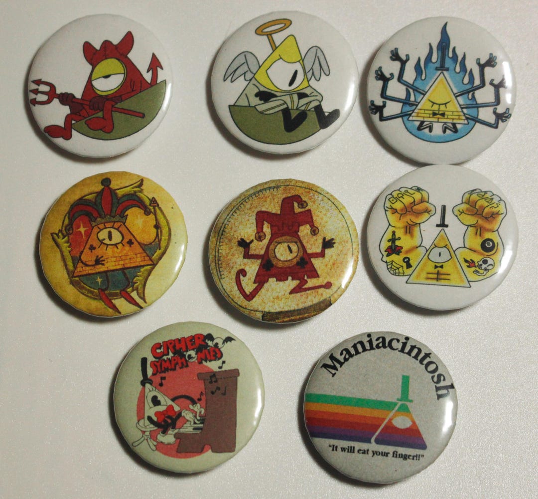 Bill Cipher Inspired Buttons - Set 3 - Etsy
