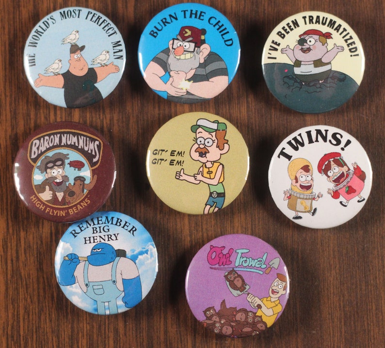 Gravity Falls Inspired Buttons Set 3 - Etsy