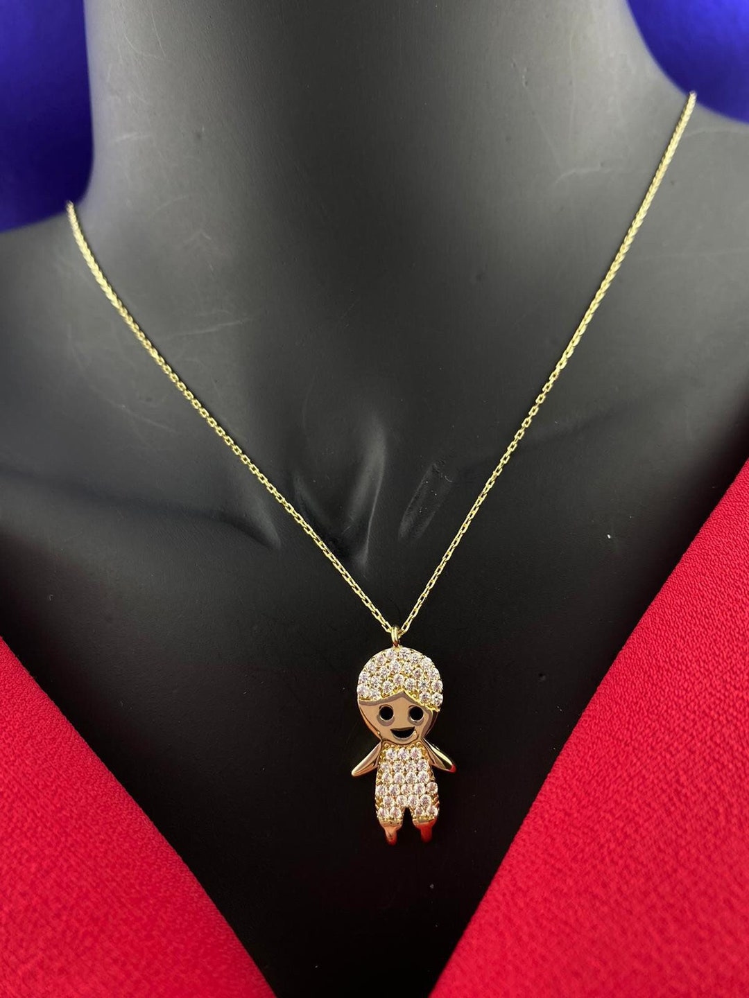 Gold Pendant, 14k Gold Child Pendant,new Baby Necklace Gift, Newborn ...